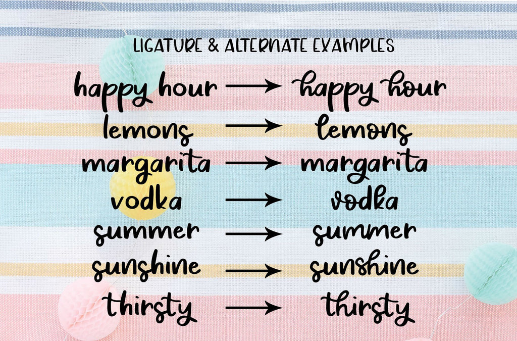Happy Hour Font - So Fontsy