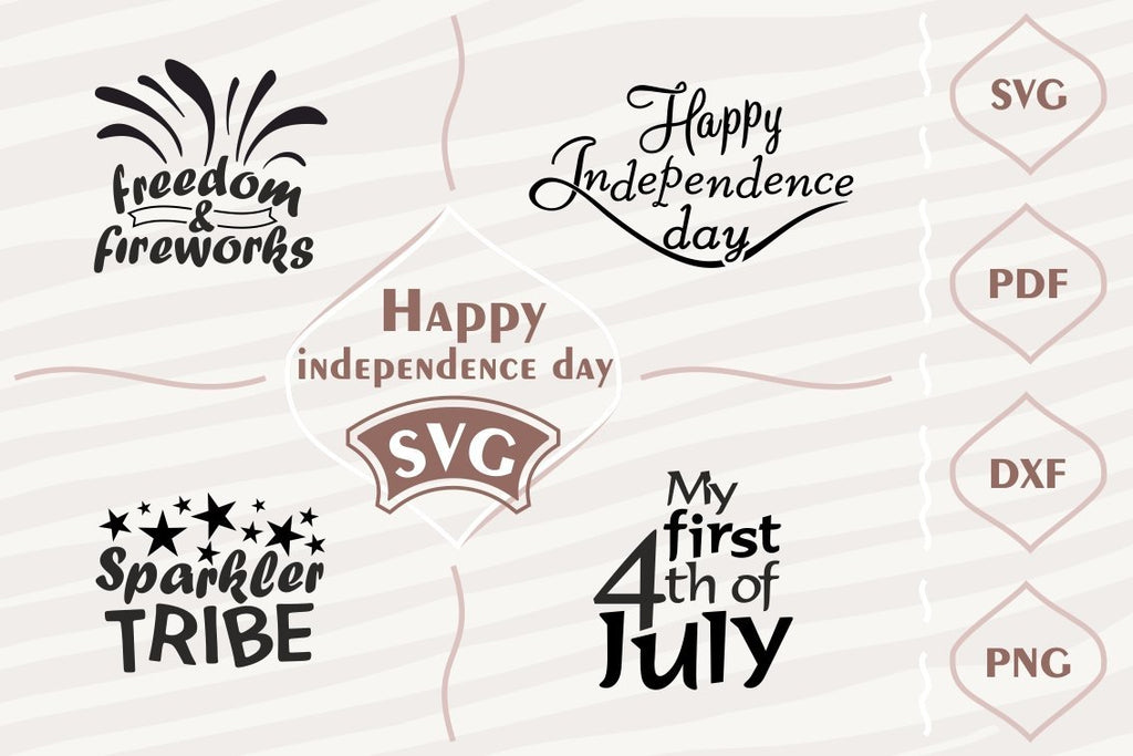 Happy independence day SVG bundle - So Fontsy