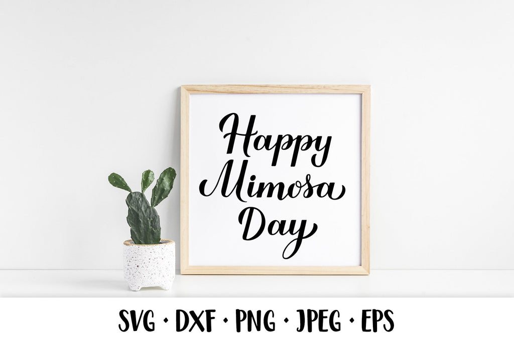 Happy Mimosa Day SVG. Mimosa typography - So Fontsy