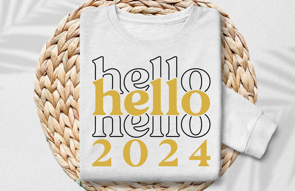 Happy New Year SVG Bundle - Happy New Year 2024 SVG, Hello 2024 SVG, 2024 New Year SVG, New Year ...