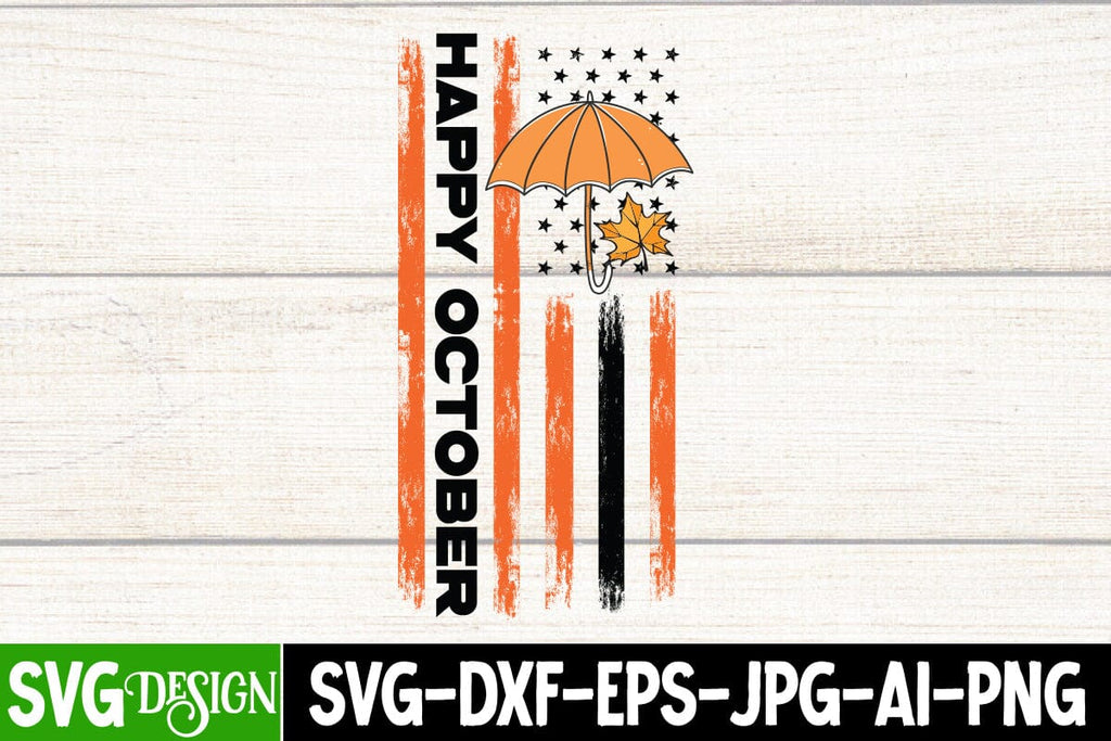 Happy October SVG Cut File, Happy October Sublimation PNG, Fall ...