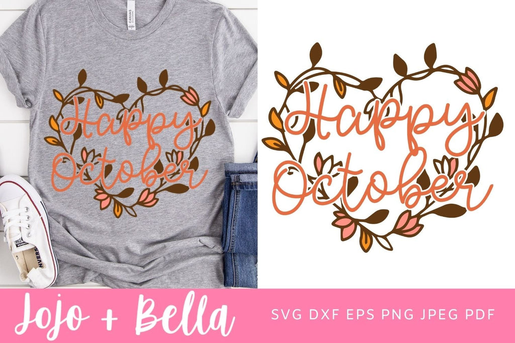 Happy October Svg, October Svg, Fall Svg, Happy Fall Svg, Happy Fall ...