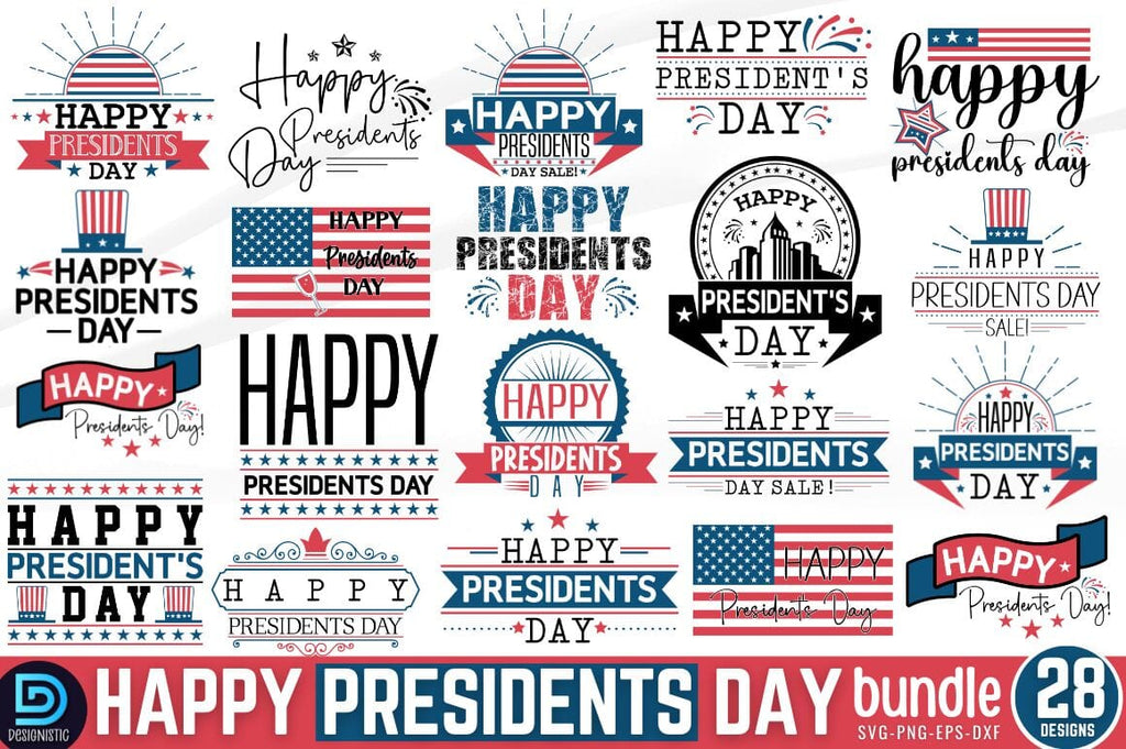 Happy Presidents Day SVG Bundle - So Fontsy