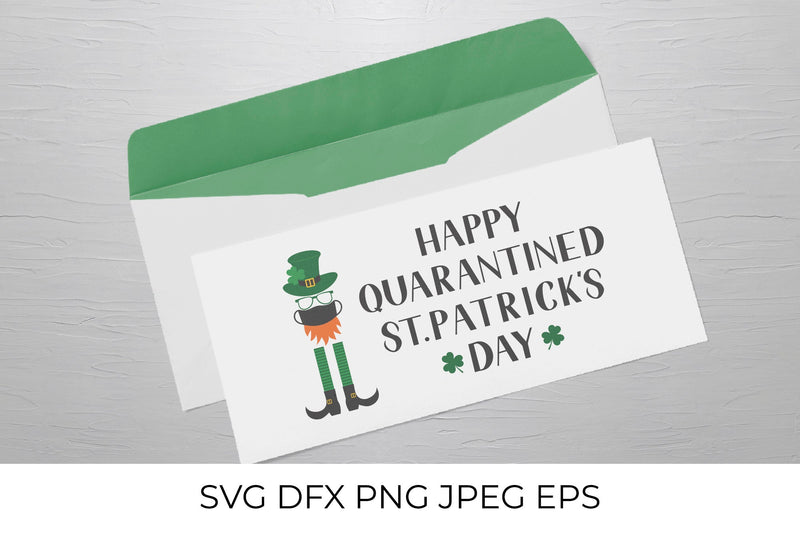 Happy Quarantined St. Patrick’s Day. Masked Leprechaun - So Fontsy