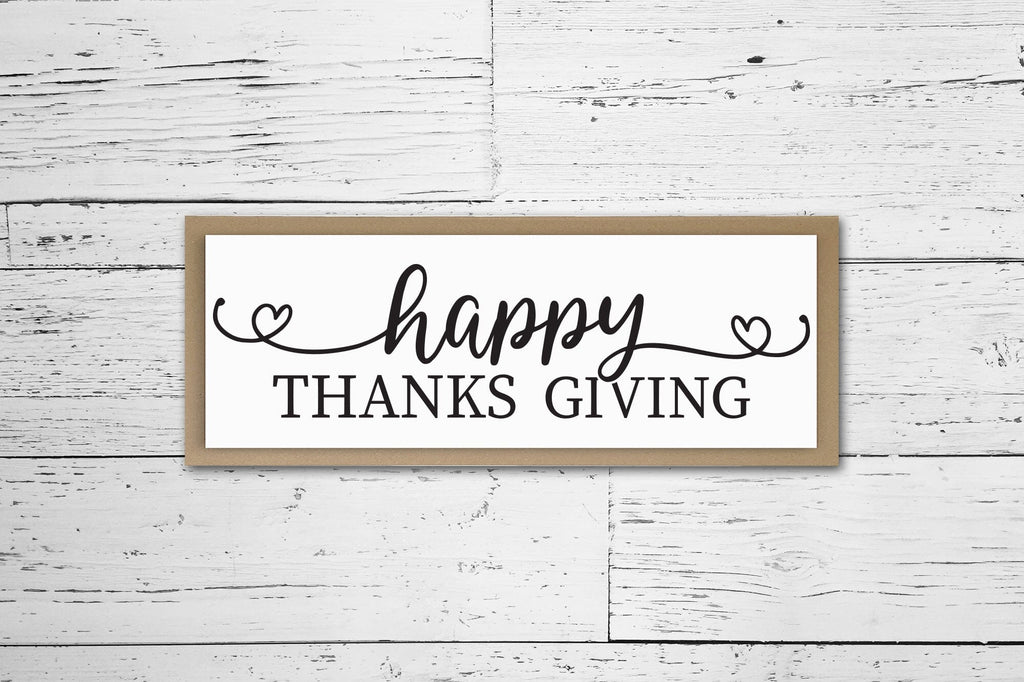 Happy Thanks Giving, Thanksgiving Sign SVG - So Fontsy