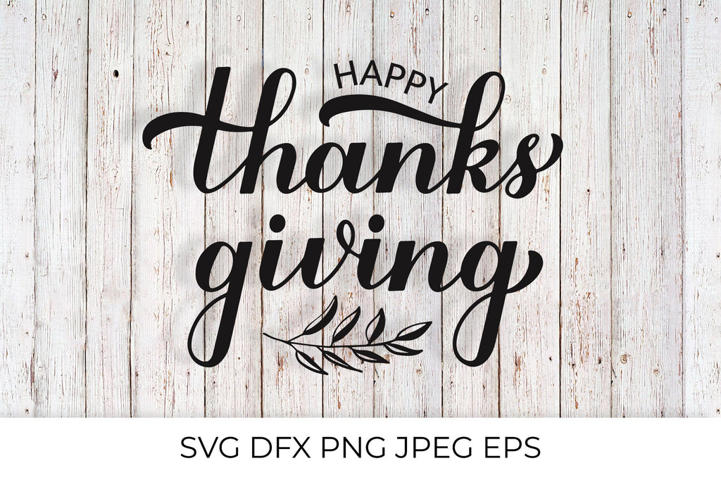 Happy Thanksgiving calligraphy lettering - So Fontsy