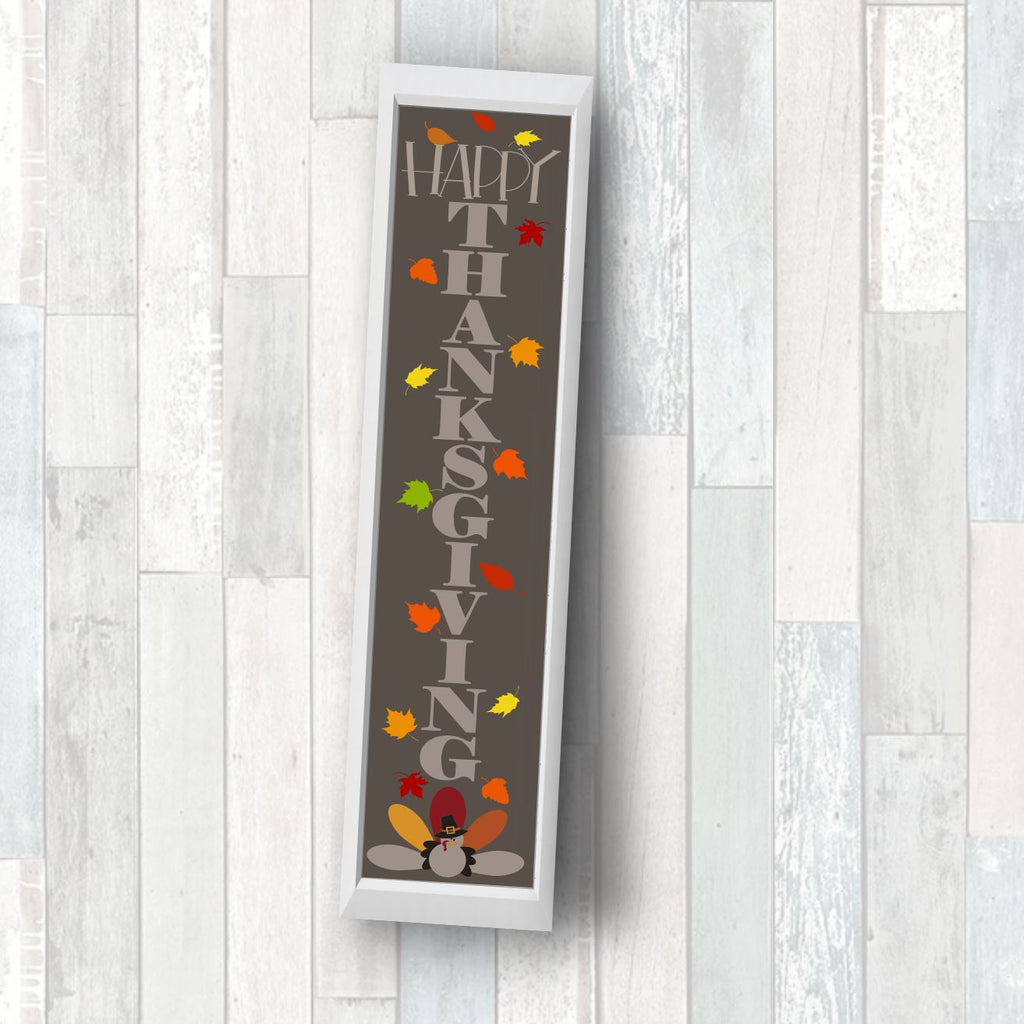 Happy Thanksgiving Tall Vertical Front Porch Sign Quote SVG - So Fontsy