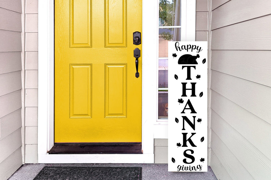 Happy Thanksgiving - Vertical Sign SVG - So Fontsy
