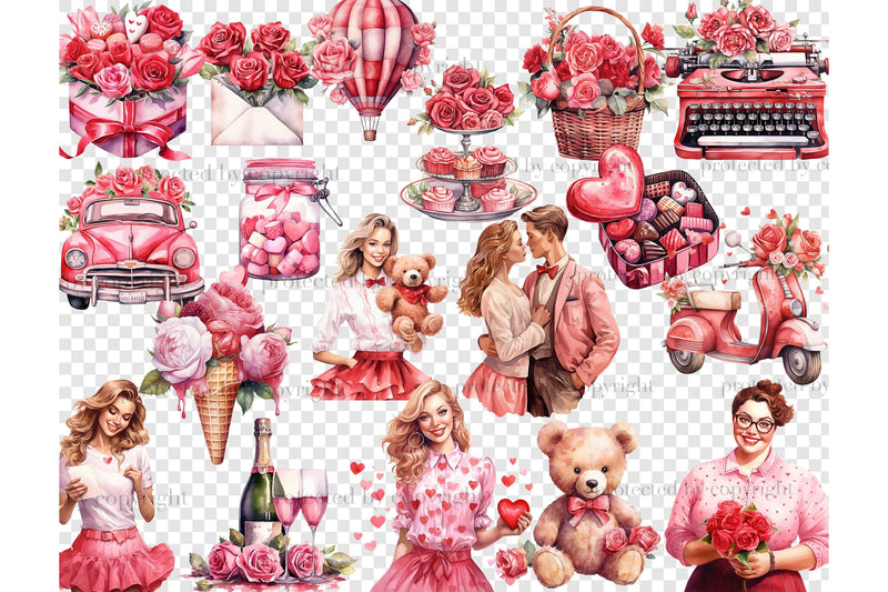 Happy Valentines Day Clipart | I Love You Graphics PNG - So Fontsy