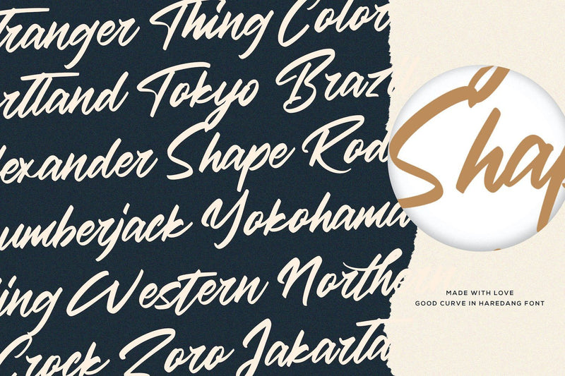 Haredang - Bold Script Font - So Fontsy