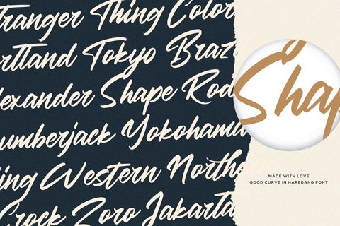 Haredang - Bold Script Font - So Fontsy