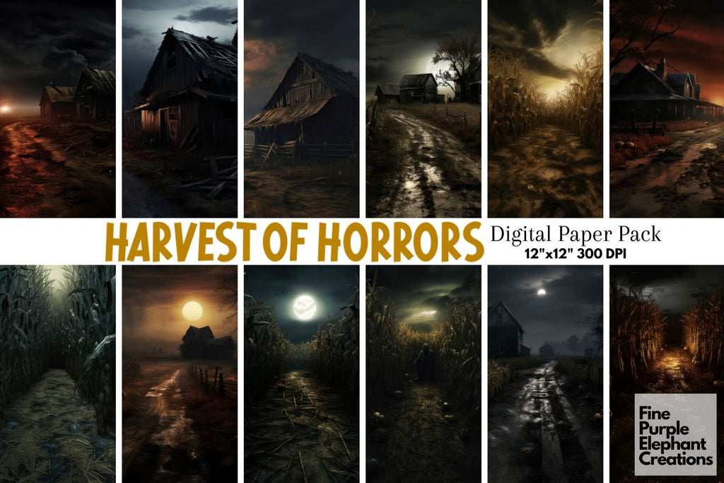 Haunted Farm | Halloween Scary Background - So Fontsy