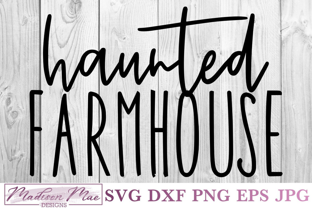 Haunted Farmhouse, Halloween Decor SVG - So Fontsy
