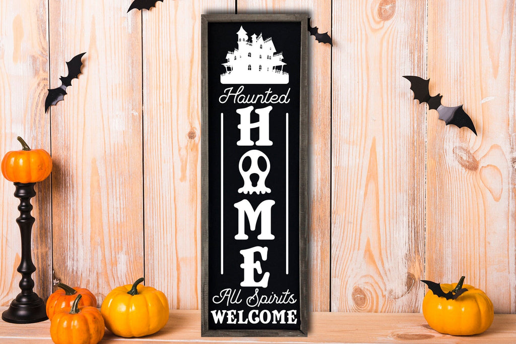 Haunted Home SVG | Halloween Porch Sign SVG - So Fontsy