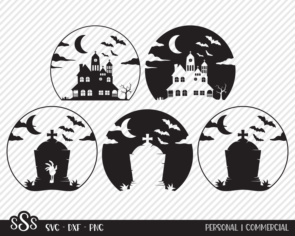 Haunted Scenery | Halloween SVG - So Fontsy