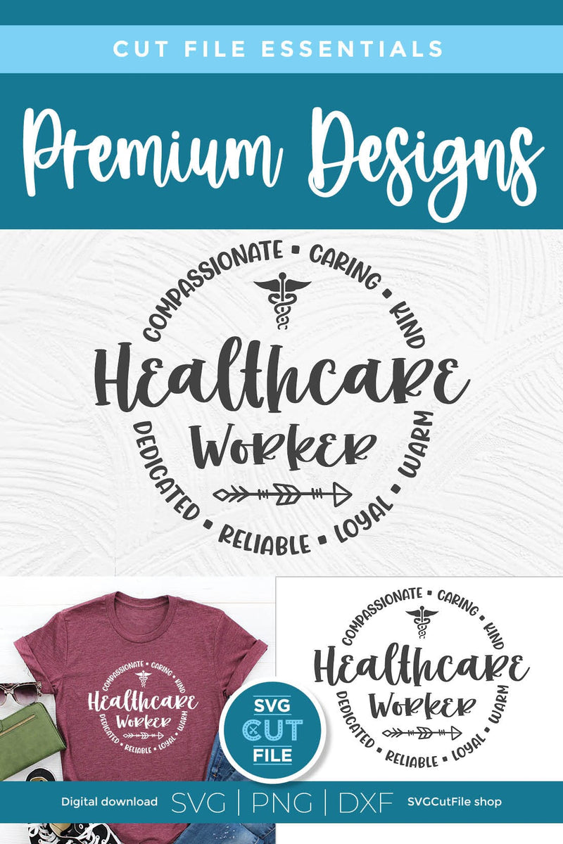Healthcare worker svg for Cricut or Silhouette - So Fontsy