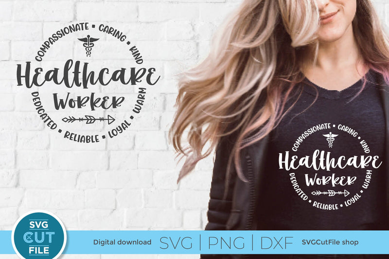 Healthcare worker svg for Cricut or Silhouette - So Fontsy