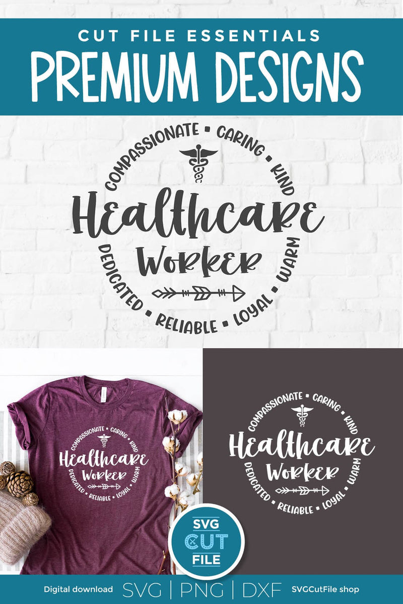 Healthcare worker svg for Cricut or Silhouette - So Fontsy