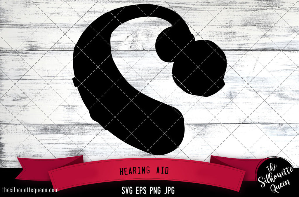 Hearing Aid Silhouette Vector SVG - So Fontsy
