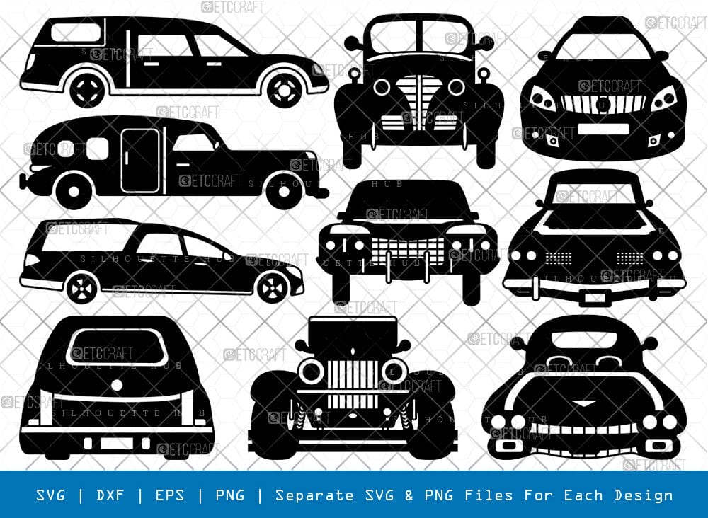Hearse Silhouette, Hearse SVG, Hearse Vehicles Svg, Hearse Car Svg ...