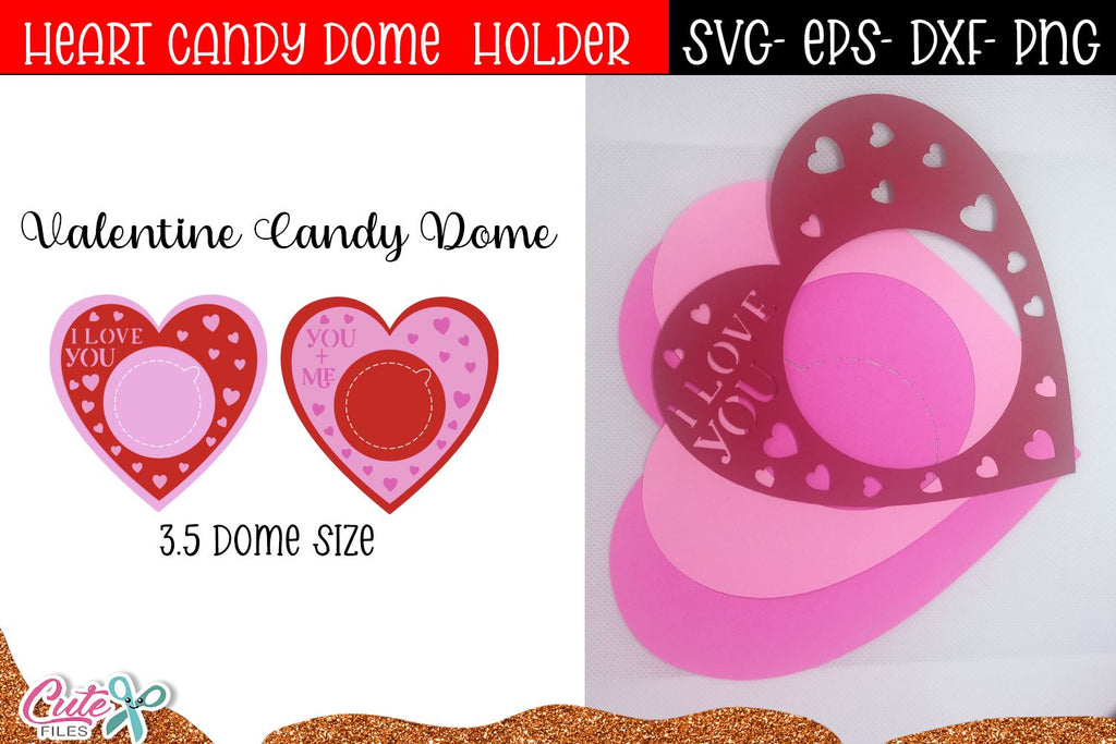 Heart Candy Dome SVG | Valentines day Treats - So Fontsy