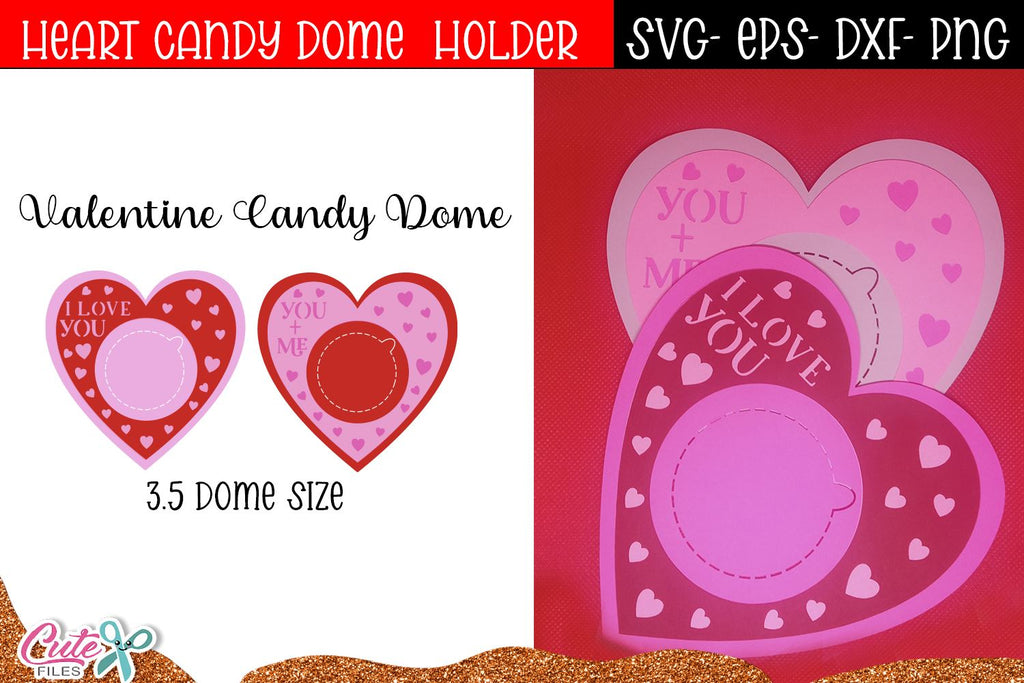 Heart Candy Dome SVG | Valentines day Treats - So Fontsy