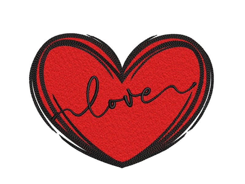 Heart Embroidery Design, Valentine's Day Embroidery File, 3 sizes ...