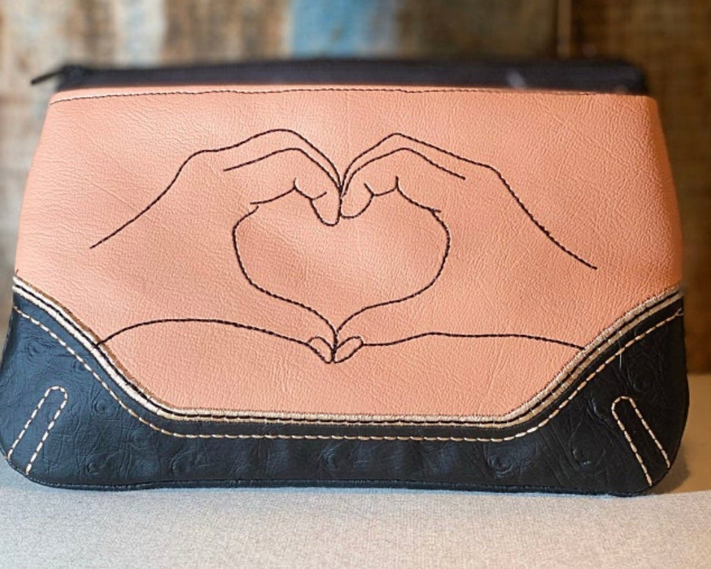 Heart formed with Hands Machine Embroidery Design - So Fontsy