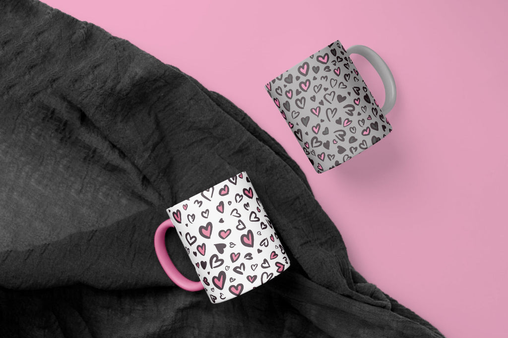 Heart leopard digital paper. Valentines leopard print. - So Fontsy