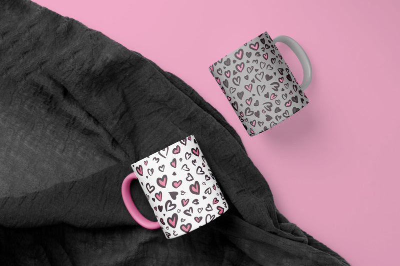 Heart leopard digital paper. Valentines leopard print. - So Fontsy