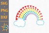 Heart Rainbow SVG, PNG, DXF Digital Files Include - So Fontsy