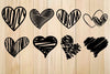 Distressed Doodle Hand Drawn Hearts - So Fontsy