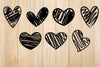Distressed Doodle Hand Drawn Hearts - So Fontsy