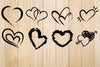 Distressed Doodle Hand Drawn Hearts - So Fontsy