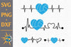 Heart Volleyball Heartbeat SVG, PNG, DXF Digital Files Include - So Fontsy