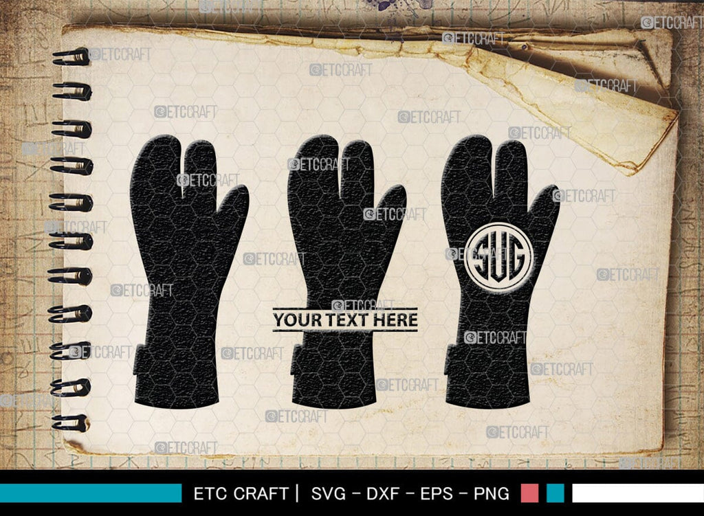 Heat Protective Mitten Monogram, Heat Protective Mitten Silhouette ...
