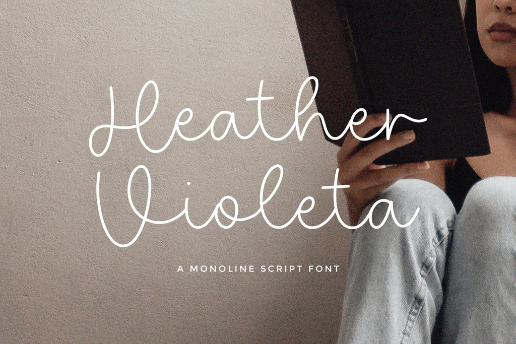 Heather Violeta- Handwritten Script font - So Fontsy