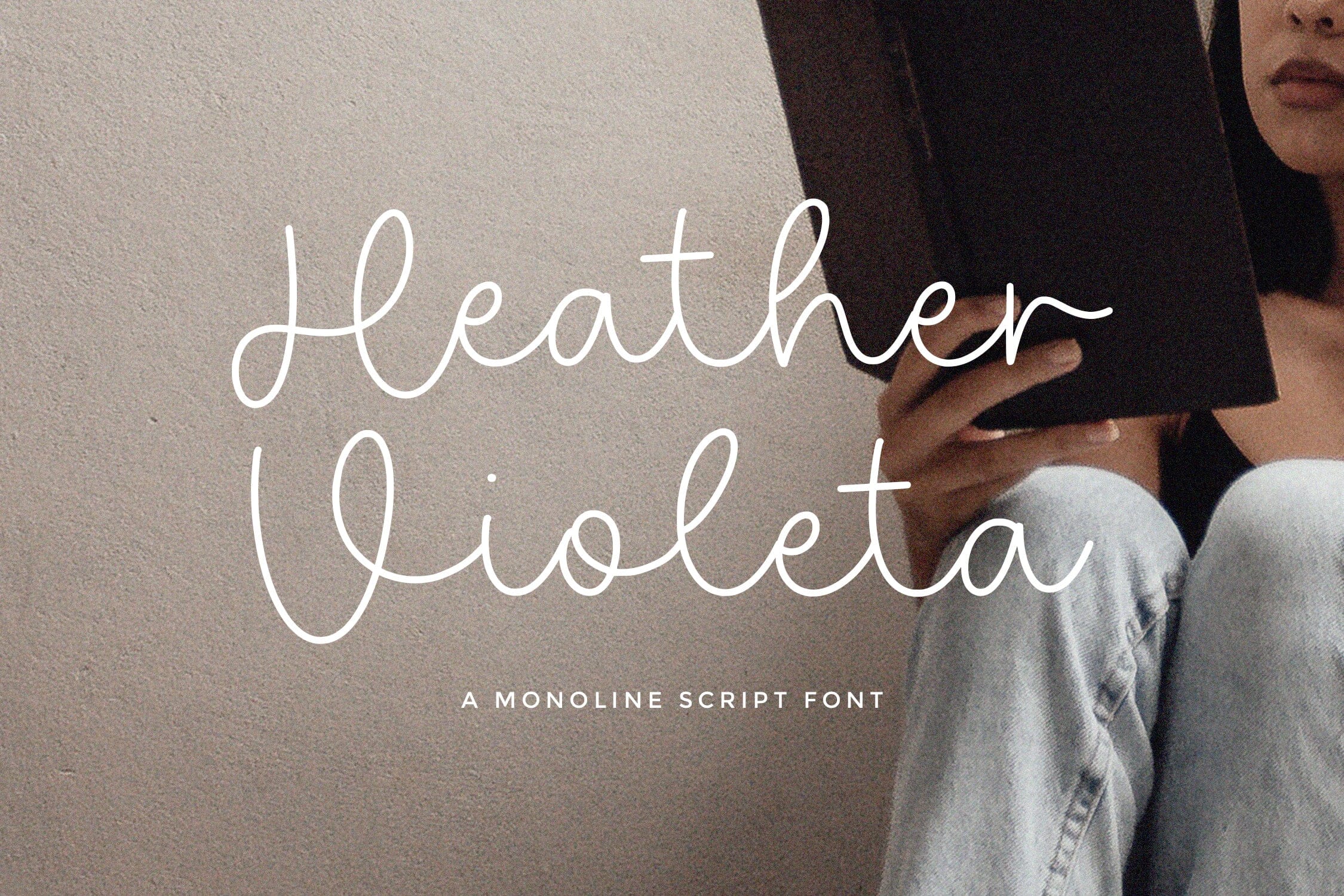 Heather Violeta- Handwritten Script font - So Fontsy
