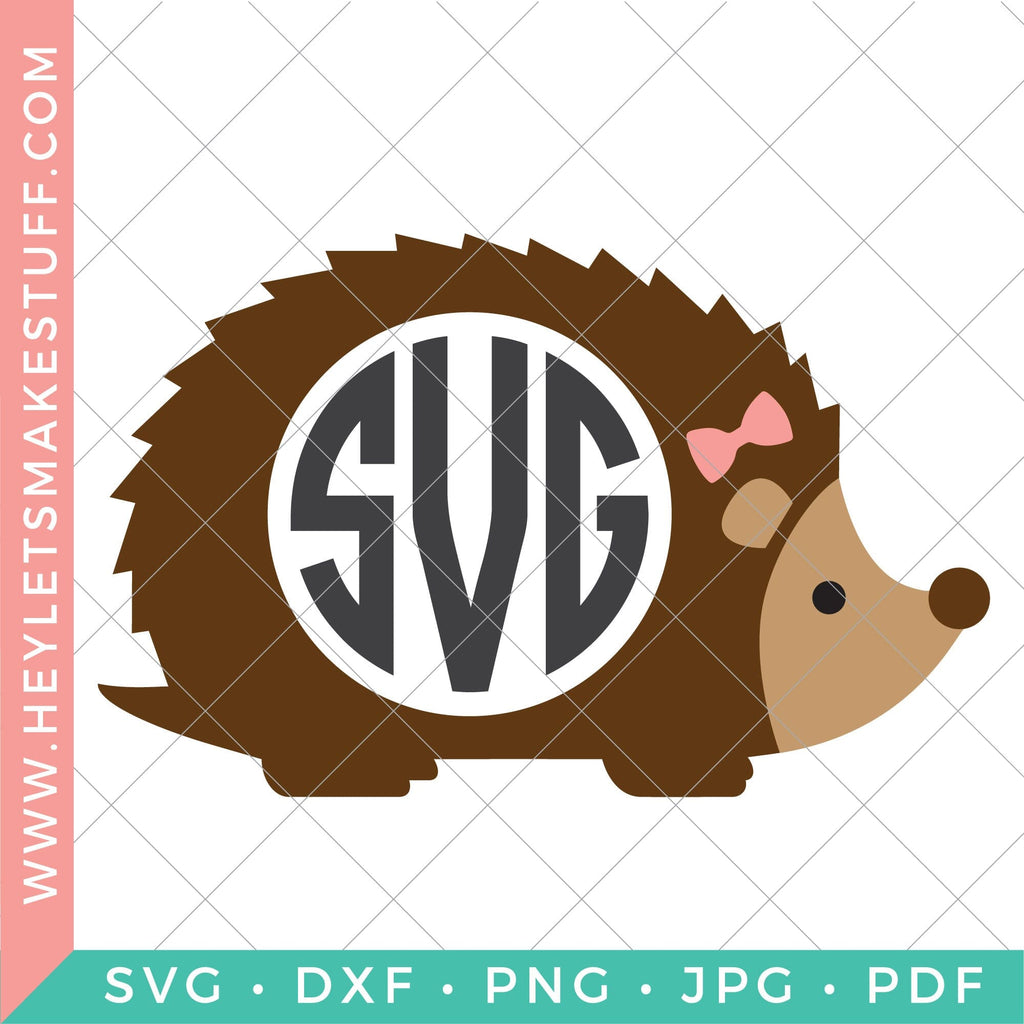 Hedgehog Monogram SVG - So Fontsy