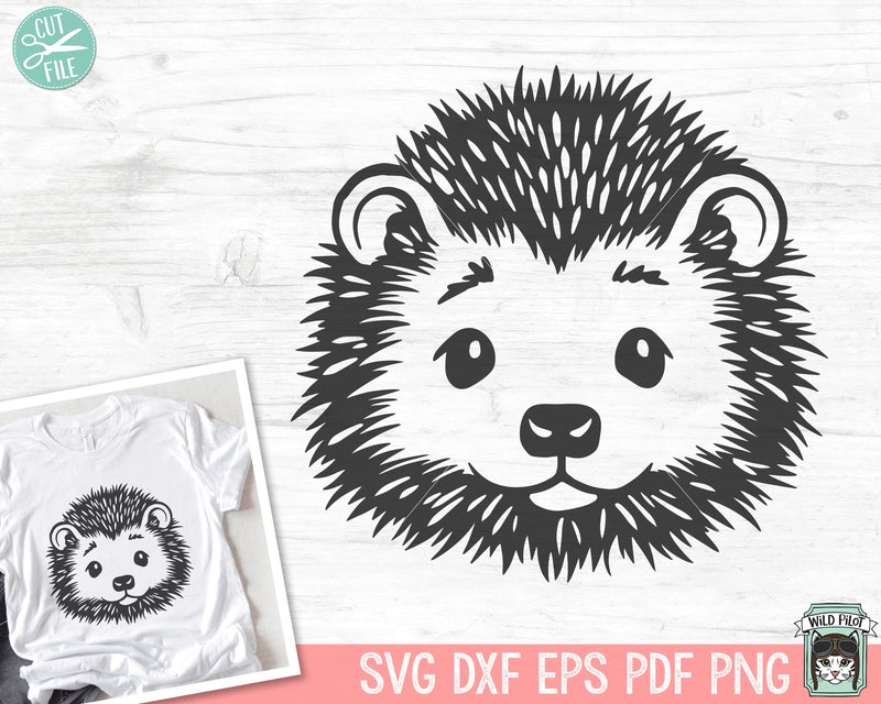 Hedgehog svg file, Hedgehog cut file, Animal Face, Cute Hedgehog svg ...