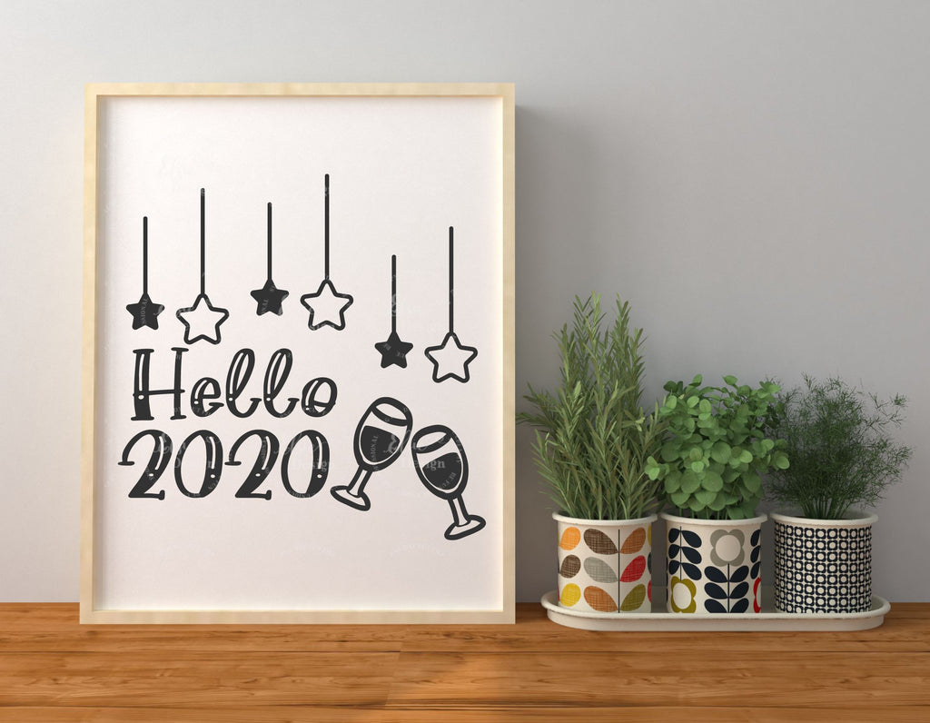 Hello 2020 - SVG, PNG, DXF, EPS - So Fontsy