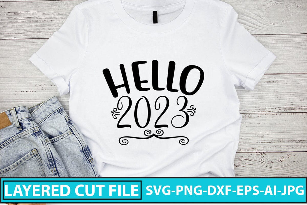 Hello 2023 SVG Cut File - So Fontsy