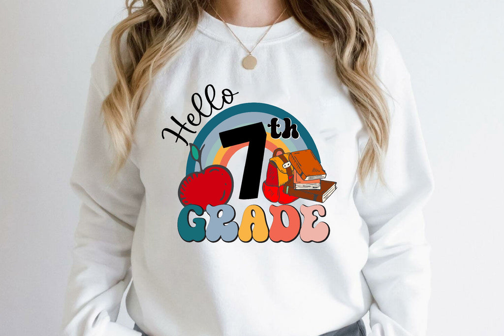Hello 7th Grade, Seventh Grade SVG Files - So Fontsy