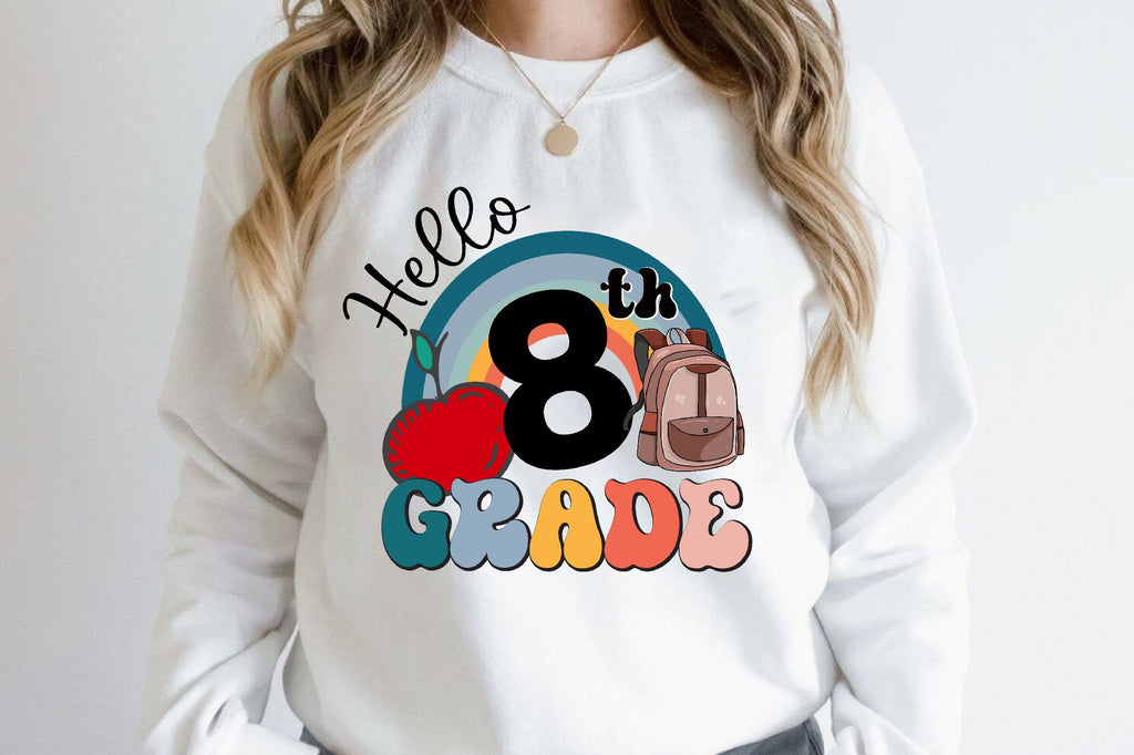 Hello 8th Grade, Eighth Grade SVG Files - So Fontsy