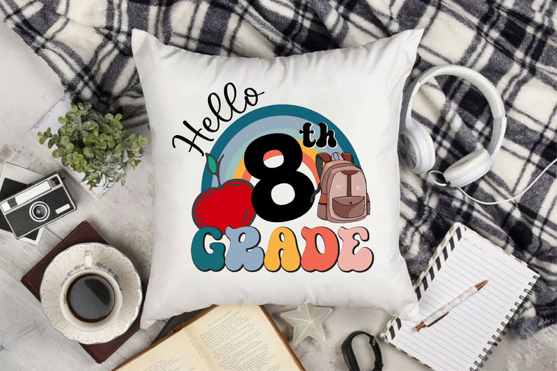 Hello 8th Grade, Eighth Grade SVG Files - So Fontsy