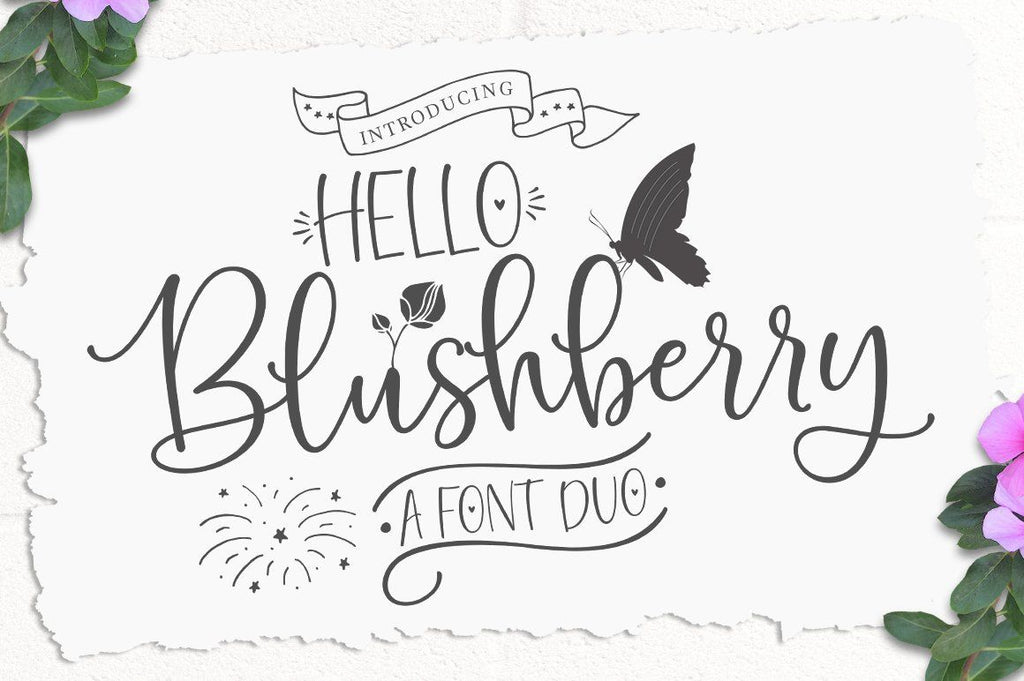 Hello Blushberry - Font Duo - So Fontsy