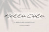 Hello Cole Monoline Script Font - So Fontsy