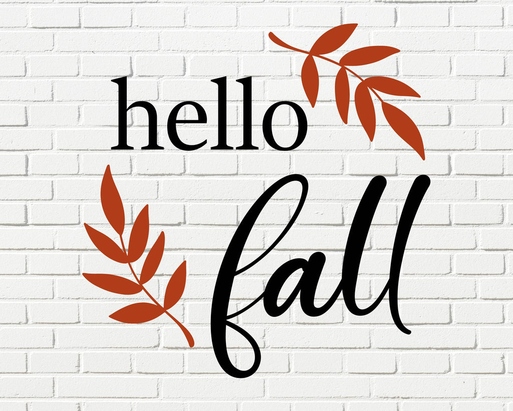 Hello Fall Door Sign SVG | Hello Fall Door Hanger svg | Hello Fall svg ...