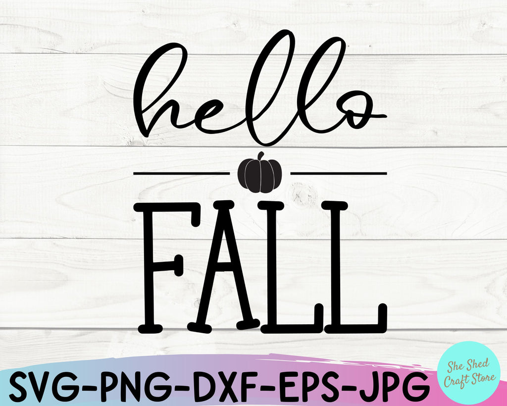 Hello Fall Svg, Fall Svg Files, Autumn Svg - So Fontsy