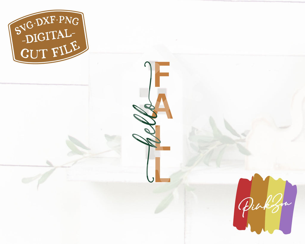 Hello Fall SVG Files, Front Porch Svg, Fall Porch Svg, Vertical Sign ...